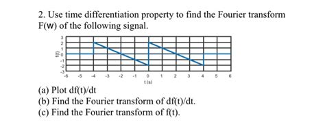 Solved 2 Use Time Differentiation Property To Find The