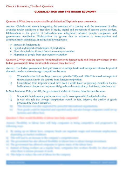 Solution Textbook Questions Of Globalisation Part 1 Studypool