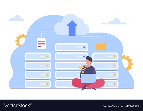 Cloud Hosting Concept Royalty Free Vector Image