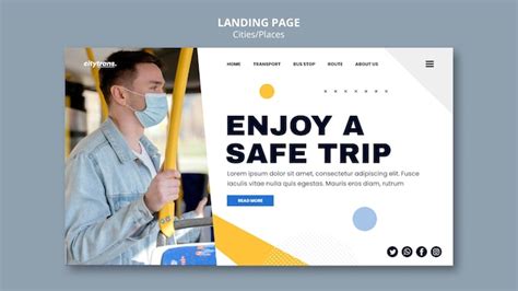 Safe Trip Landing Page Template Free Psd