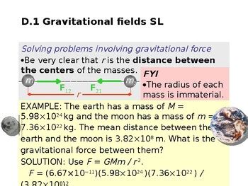 IB DP D Gravitational Fields PPT SL First Exam By Pauls Bits And Bobs