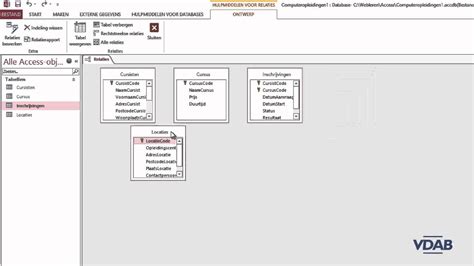 Access Deel Relaties Leggen Tussen Tabellen YouTube