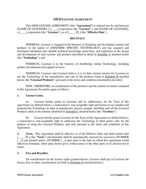 Oem Agreement Template Printable Word Searches