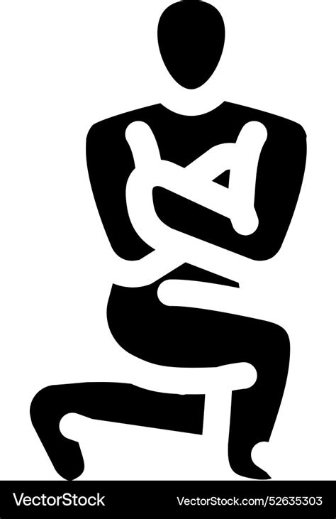 Upright Rows Fitness Exercise Arm Glyph Icon Vector Image