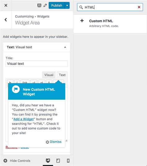 40951 New Text Widget Switching Between Visualtext Editor Strips