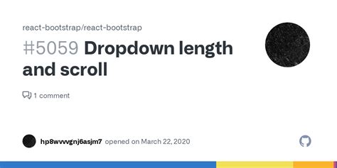 Dropdown Length And Scroll · Issue 5059 · React Bootstrapreact