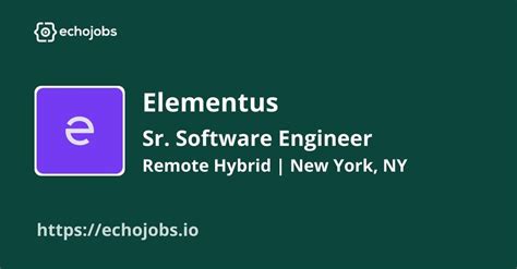 Elementus Is Hiring Sr Software Engineer Frontend Usd 150k 200k New