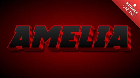 Amelia Efecto Hunter Generador De Efectos De Texto