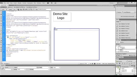 Adobe Dreamweaver Building A Simple Contact Form Youtube