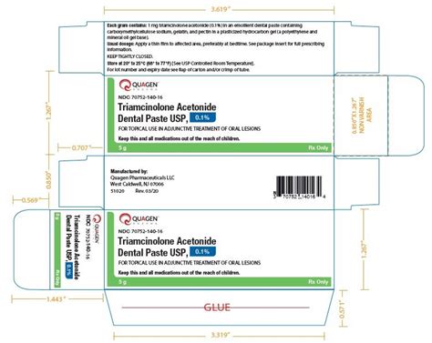 Triamcinolone Paste Package Insert