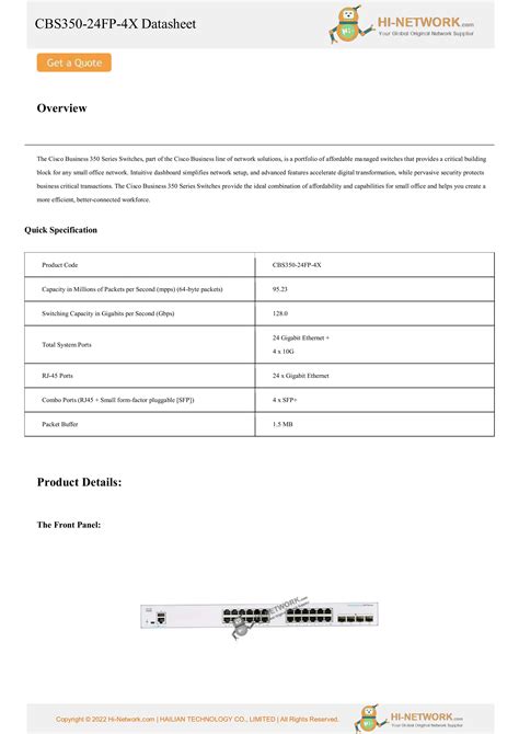 Cisco Cbs350 24fp 4x Datasheet Pdf