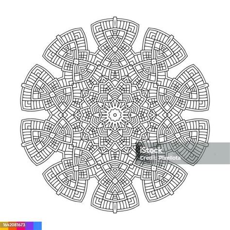 색칠하기 책 페이지를 위한 만다라 아트 디자인 그래픽 프린트에 대한 스톡 벡터 아트 및 기타 이미지 그래픽 프린트 꽃 식물