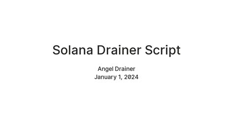 solana drainer script — teletype