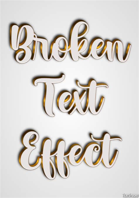 Broken Text Effect Text Effect And Logo Design Font