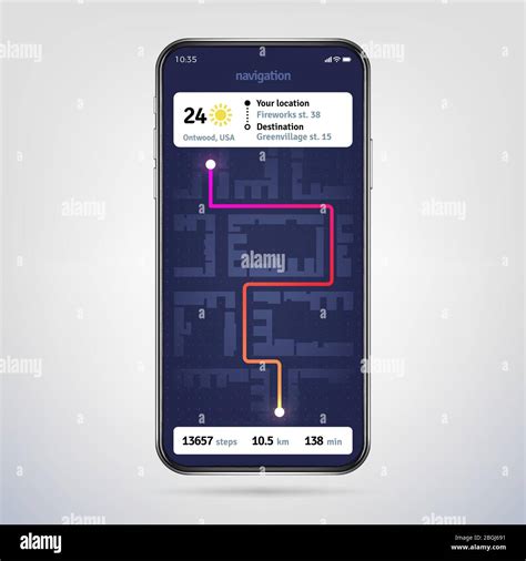 Navigate On City Map Online Navigator App Gps Navigation Application