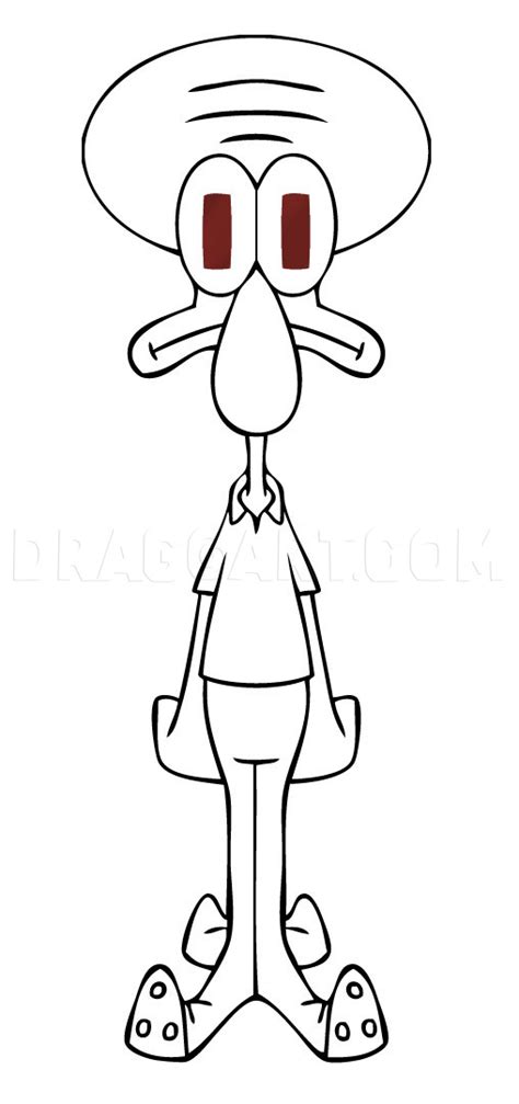 How To Draw Squidward Drawing Step By Step By Dawn Dragoart