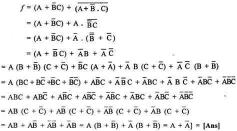 boolean algebra basic operations theorem formula truth table solved example problems