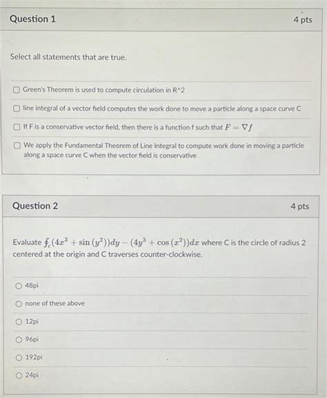 solved question 1 4 pts select all statements that are true