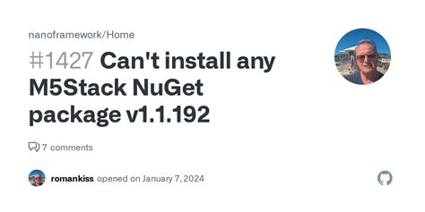 Cant Install Any M5stack Nuget Package V11192 · Issue 1427