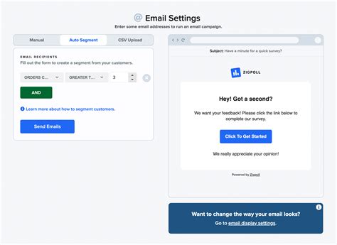 Send A Zigpoll Email Campaign To Your Shopify Customers