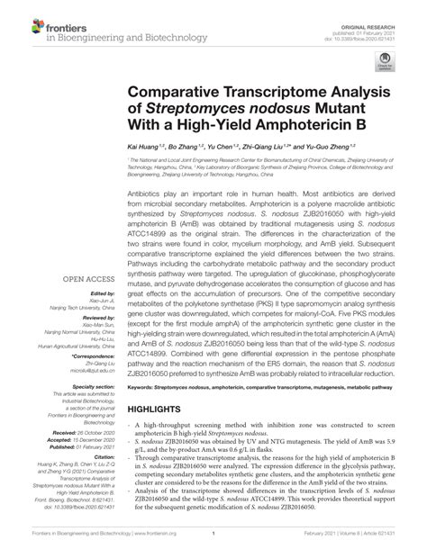 Pdf Comparative Transcriptome Analysis Of Streptomyces Nodosus Mutant