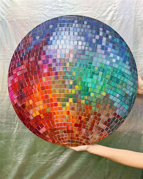 Discoballs Shop Unique Disco Balls — Not Sorry Art Color Wheel Art