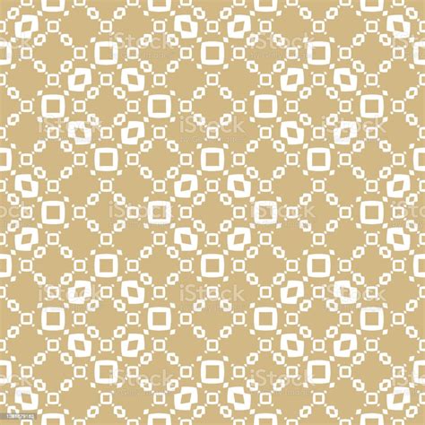 Golden Abstract Geometric Seamless Pattern Subtle Ornament With Mesh Lace Stock Illustration