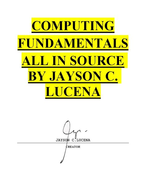 computing fundamentals all in source by jayson c lucena version 2 0