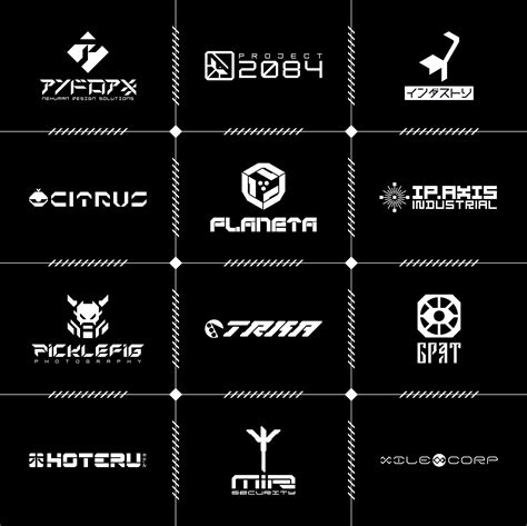 Corporate Futuristic Cyberpunk Logos By Androaki アンドロアキ In 2025