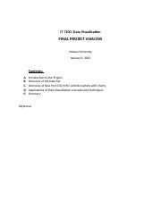 Data Visualization Final Project Analysis Docx IT Data Visualization FINAL PROJECT