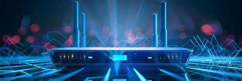 Advanced Fast Broadband Wireless Router Concept Of New Technology And Fast Network Connectivity