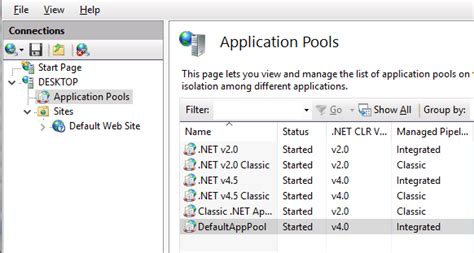Iis Quick Tip Started App Pool Doesnt Equal Started Website Dotnet