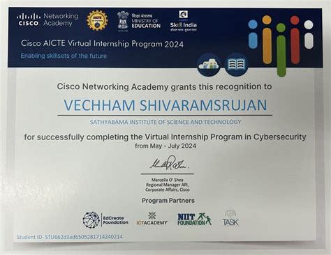 cybersecurity cisco networkingacademy aicteinternship… shivaram