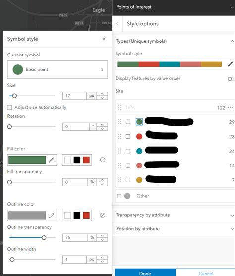 Solved Adjust Size Automatically Point Symbol In Map Esri