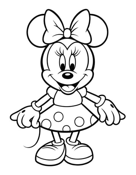 Minnie Mouse Para Dibujar A Color