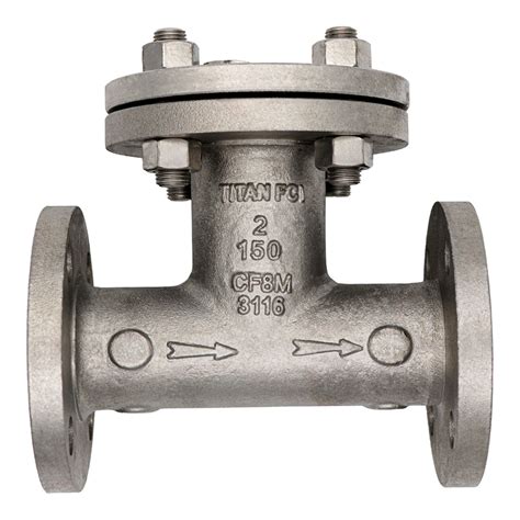 Titan Flow Control 3 In Flange End Stainless Steel Tee Type Strainer