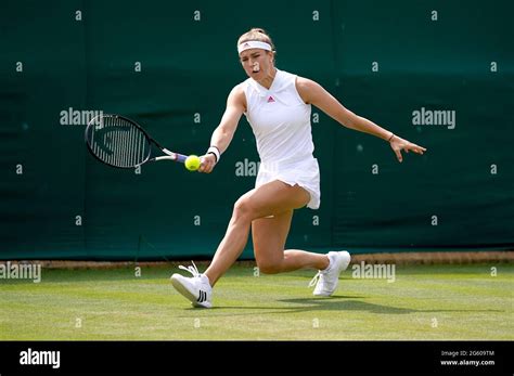 Karolina Muchova In Action During Her Second Round Ladies Singles