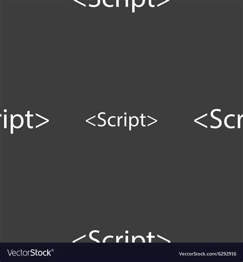 script sign icon javascript code symbol seamless vector image