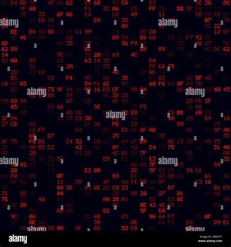 Abstract Digital Background Red Sparse Hexadecimal Pairs Background Medium Sized Seamless