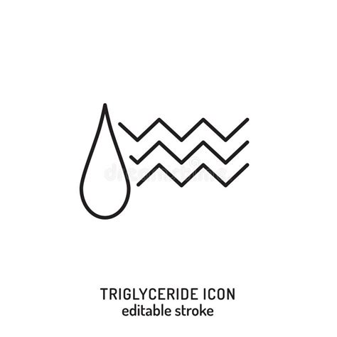 Triglyceride Structure Icon Glycerol Backbone Connected To Three Fatty