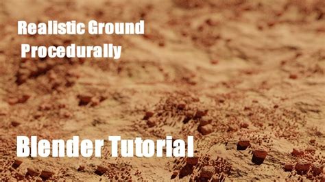 Realistic Procedural Ground Blender Tutorial YouTube