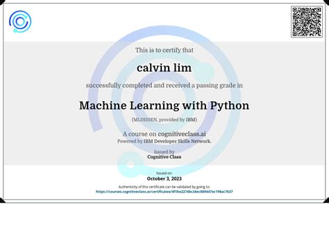 Ibm Ml0101en Certificate Cognitive Class Ibm Ml0101en Certificate Cognitive Class