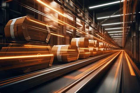 Highspeed Automated Parcel Delivery System Premium Ai Generated Image
