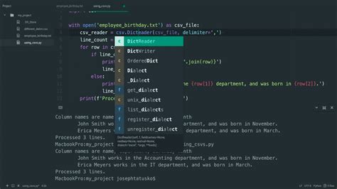 Reading Csv Files With Pythons Csv Module Youtube