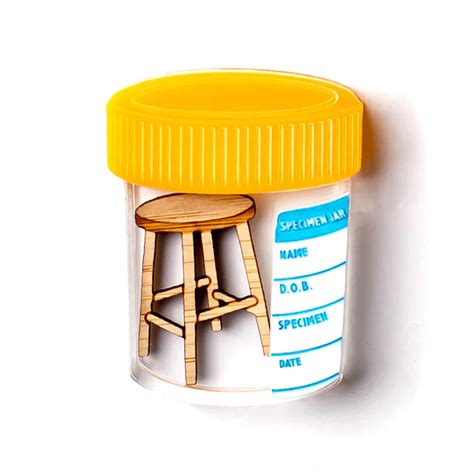 Specimen Jar Stool Sample Brooch By Martinis And Slippers