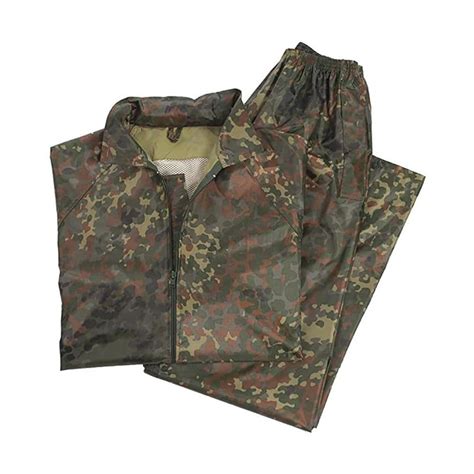 Mil Tec Rain Wear All Wet Weather Wet Suit Flectarn Camo 100 Polyester