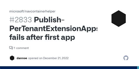 Publish Pertenantextensionapps Fails After First App · Issue 2833 · Microsoft