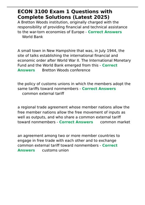 ECON Exam Questions With Complete Solutions Latest ECON Exm Stuvia US