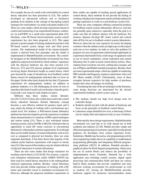 A Low Cost Feedbackcontrolsystemslaboratorysetupviaarduinosimulinkinterface Pdf