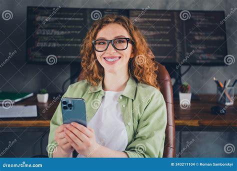 Photo Of Young Hacker Programmer Girl Use Smart Phone Wear Shirt